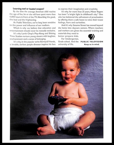 1993 Public Television Learning Vintage PRINT AD Child Education Baby ...