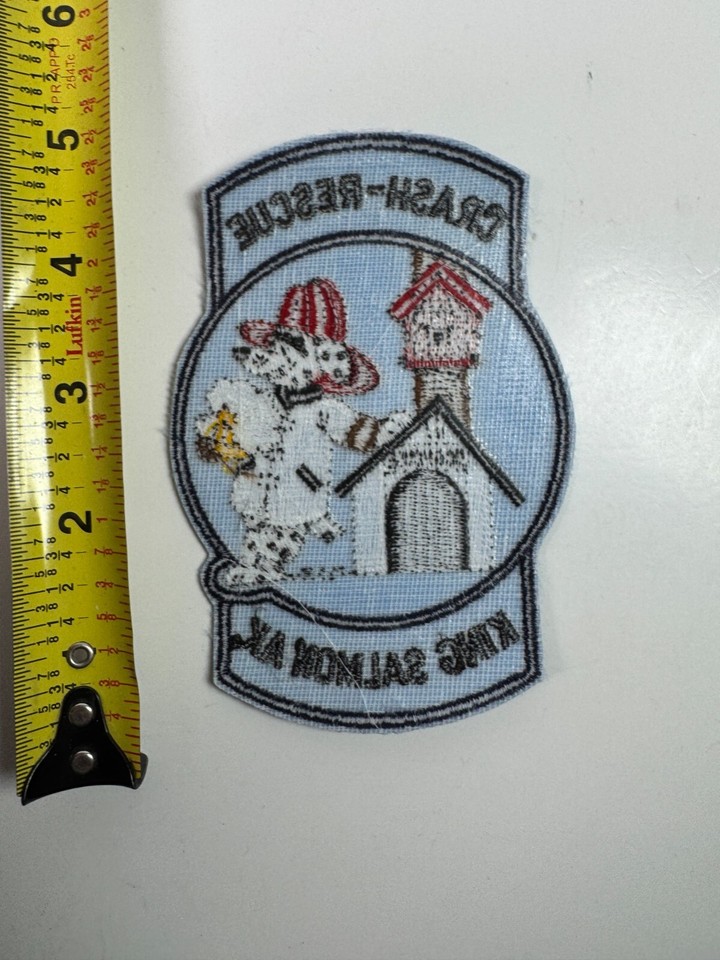 King Salmon Alaska Crash Rescue Fire Dog ANG Air National Guard Patch ...
