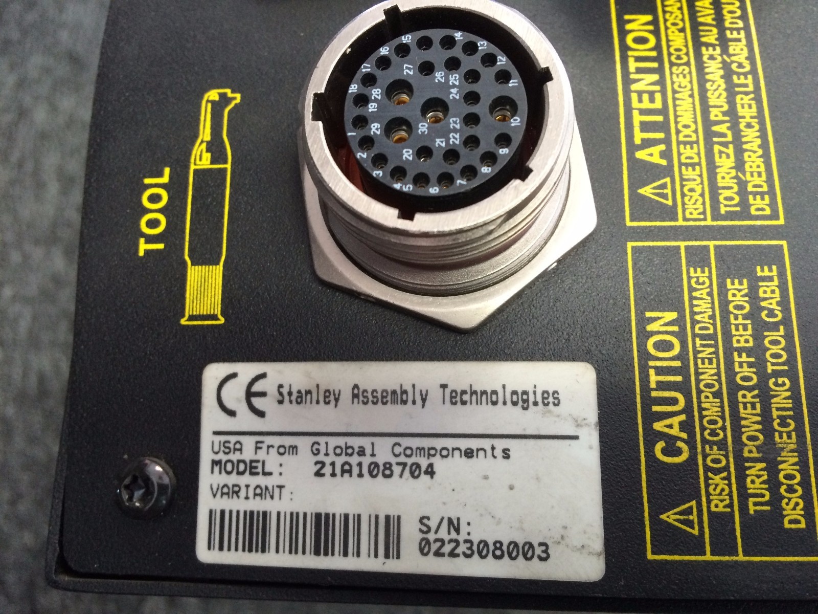 STANLEY 21A108704 NUTRUNNER TORQUE CONTROLLER 44-4D-50 STANLEY ...