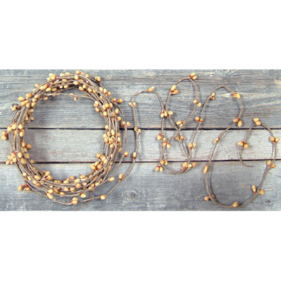 Pip Berry String Garland 18 Feet Long - Old Gold - Floral Primitive ...