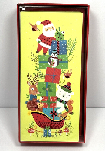PAPYRUS Packed Christmas Sleigh Note Cards Box Of 16 w/ Envelopes 8” X ...