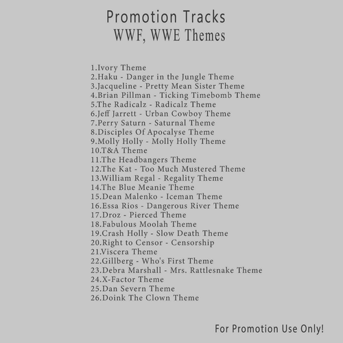 Themes.. White CD. WWF, WWE Themes | eBay