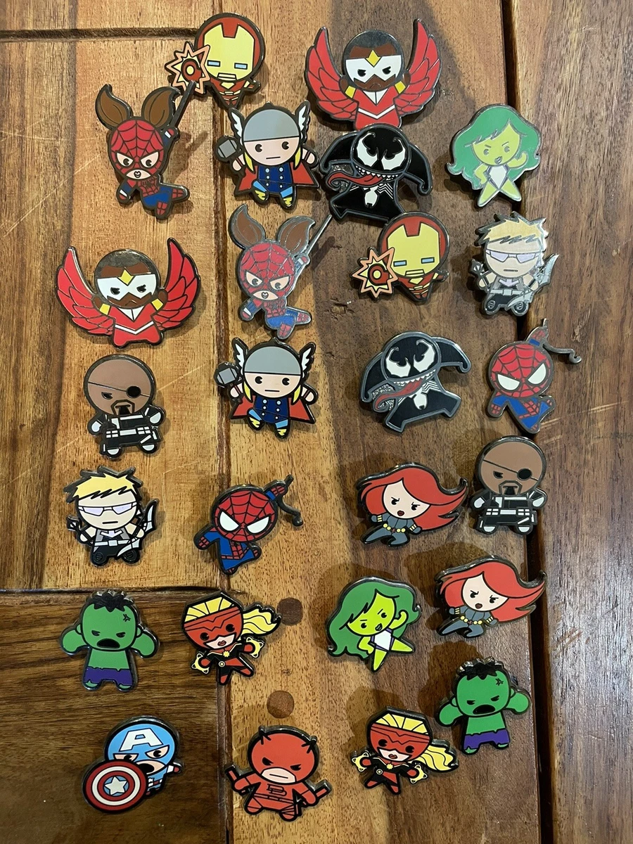 DISNEY PINS MARVEL Kawaii Art COMPLETE SET Of 14 AUTHENTIC, 52% OFF
