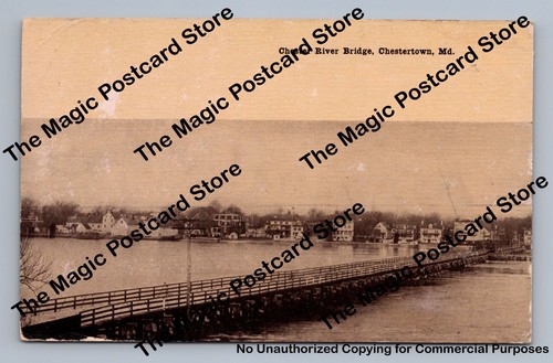 Chester River Bridge CHESTERTOWN Maryland Antique Chesapeake Postcard ...