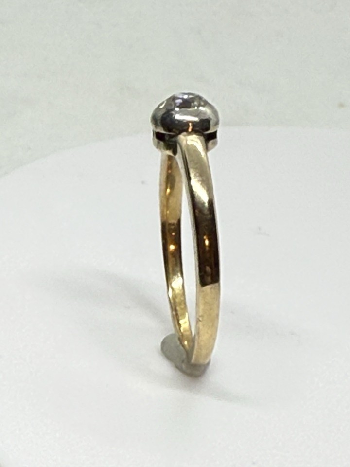 Antique Victorian Austro-Hungarian 14K Old Cut Diamond Ring 2.6 Gram ...