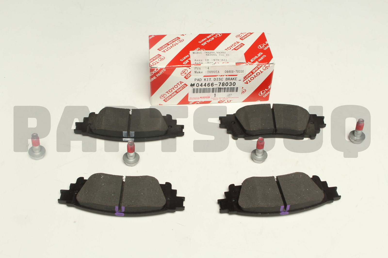 0446678030 Genuine Toyota PAD KIT DISC BRAKE 04466-78030 | eBay