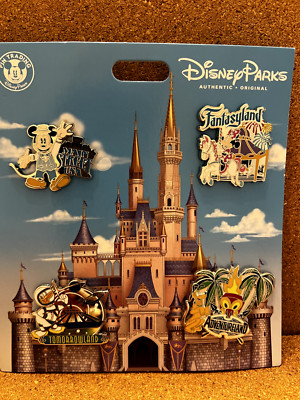 Disney Tomorrowland Fantasyland Adventureland & Main St. Pin Set | eBay