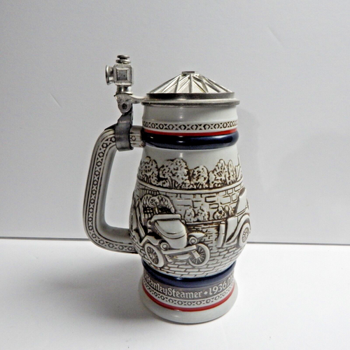 Avon Beer Stein Lidded Classic Cars MG Bugatti Ford Model T Stanley ...