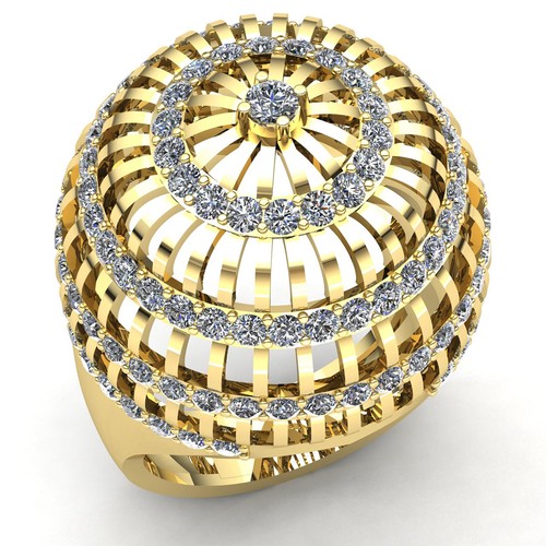 1ct Round Cut Real Diamond Ladies Personalized Engagement Fancy Ring ...