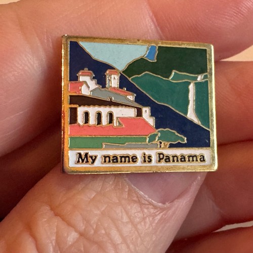 Vintage My name is Panama Enamel Lapel Pin Souvenir Tourist | eBay