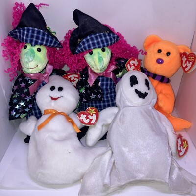 TY Halloween Beanies Lot. Five (5) Spooky Sheets Shivers Scary (2) | eBay