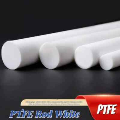 Length 500mm PTFE Rod White Polytetrafluoroethylene Solid Round Plastic ...