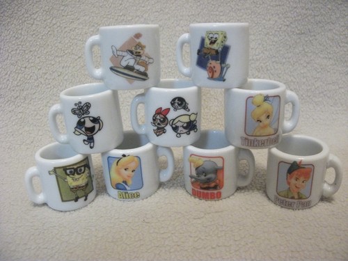 9- Miniature, Character Ceramic Mugs | eBay