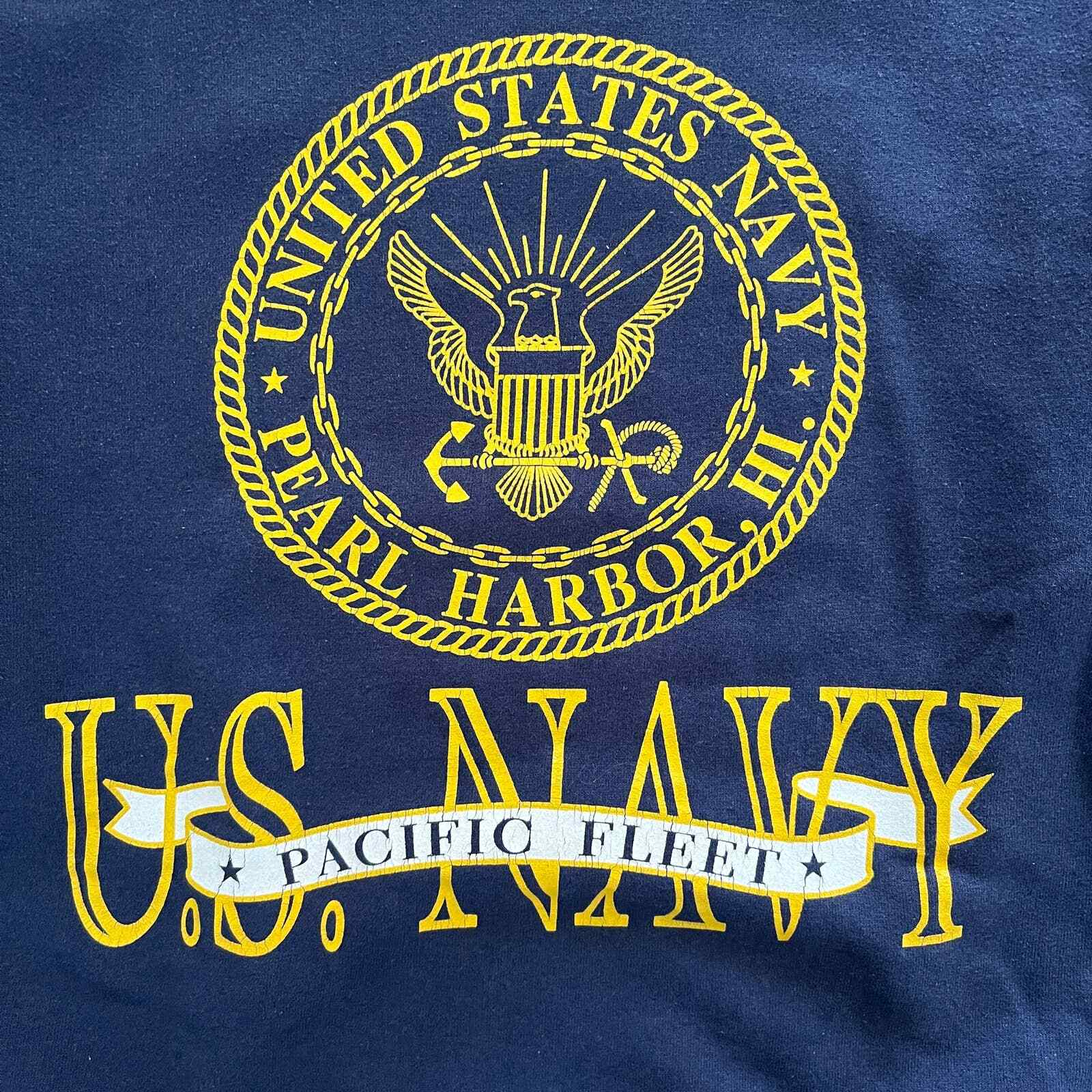 Vintage US Navy Pearl Harbour Pacific Fleet sweatshir… - Gem