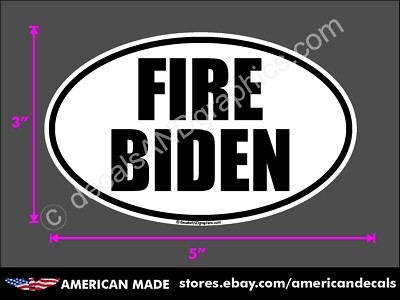 TRUMP 2024 STICKER FIRE BIDEN DECAL WINDOW BUMPER NRA MAGA | eBay