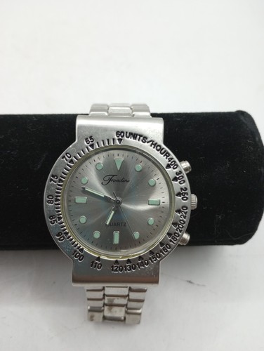 Mens' Fondini Silver Wrist Watch Japanese Quartz Swiss Parts | eBay