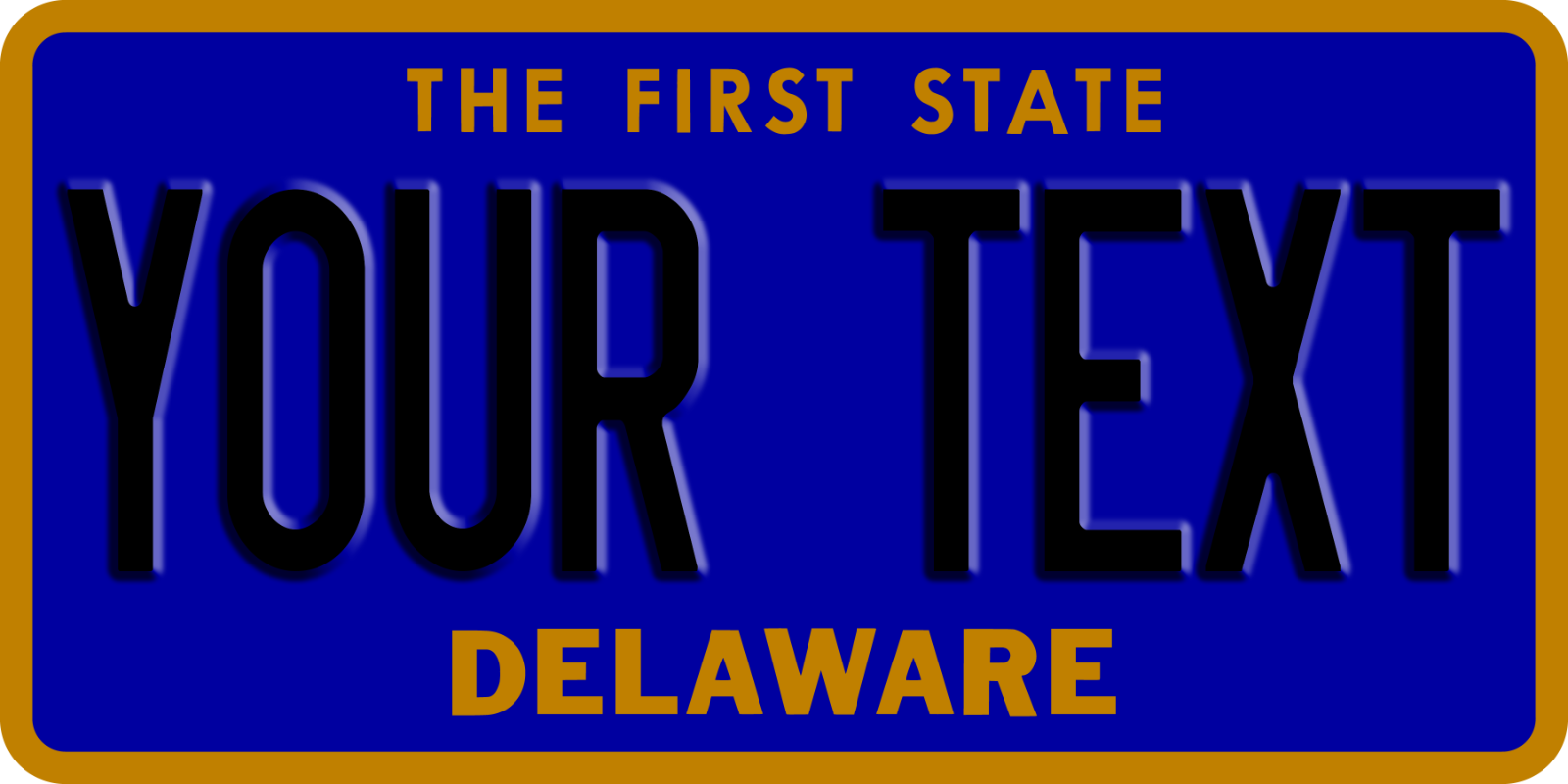 Delaware Personalized Custom License Plate Car any text 6x12 | eBay