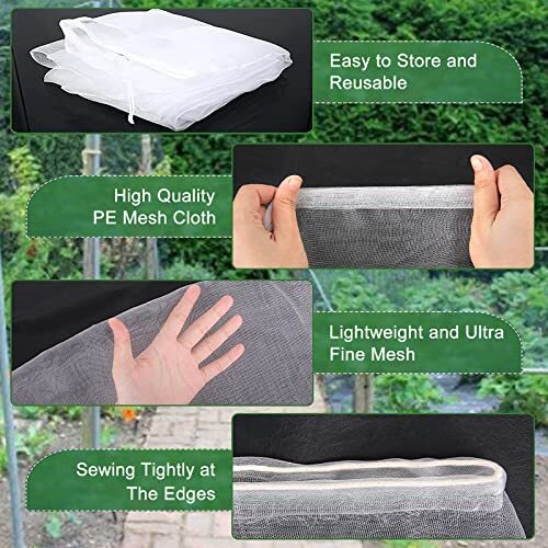 3 Pack Garden Mesh Netting for Plants Fruits Blueberry Bushes ...