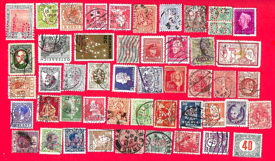 WORLDWIDE Perfin Stamps Used | eBay