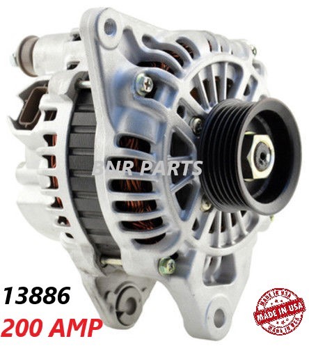 200 AMP 13886 Alternator Chrysler Dodge Mitsubishi High Output HD ...