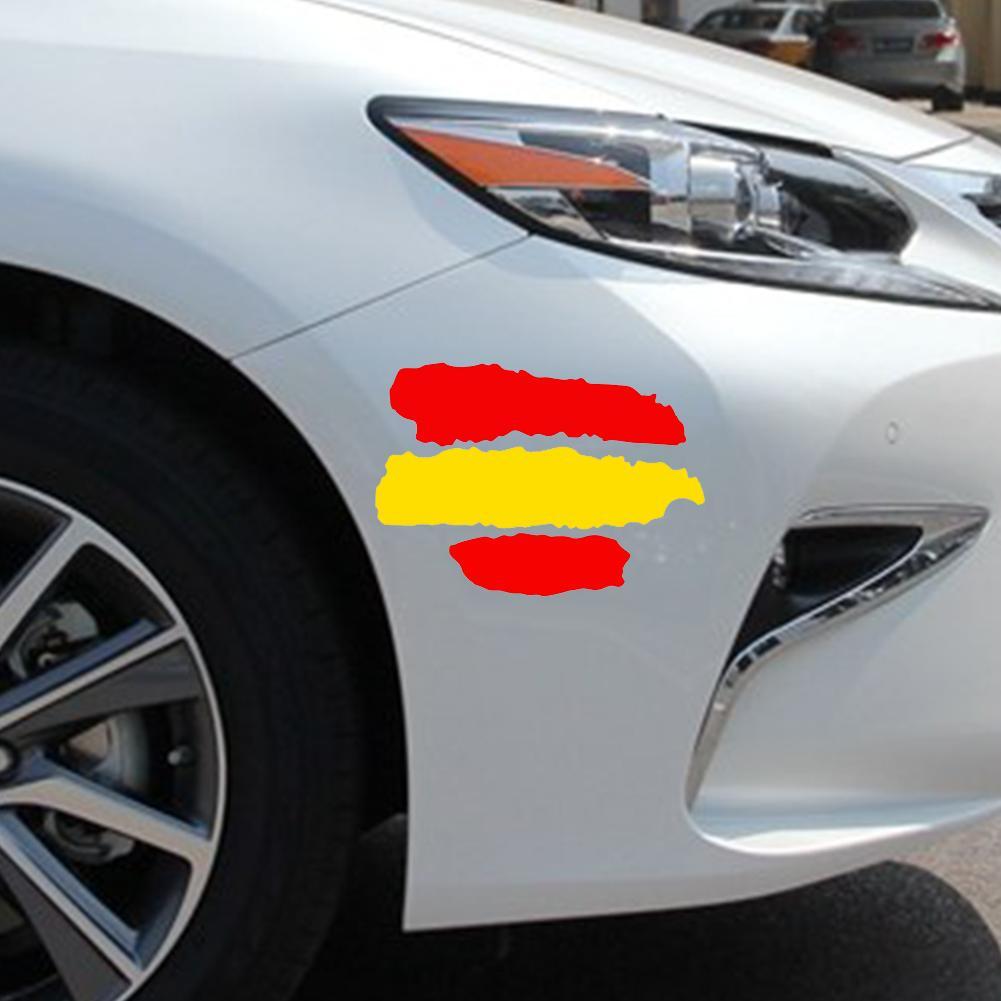 Creative Reflective Spain Flag Stickers Decals for Car Motorcycle ...
