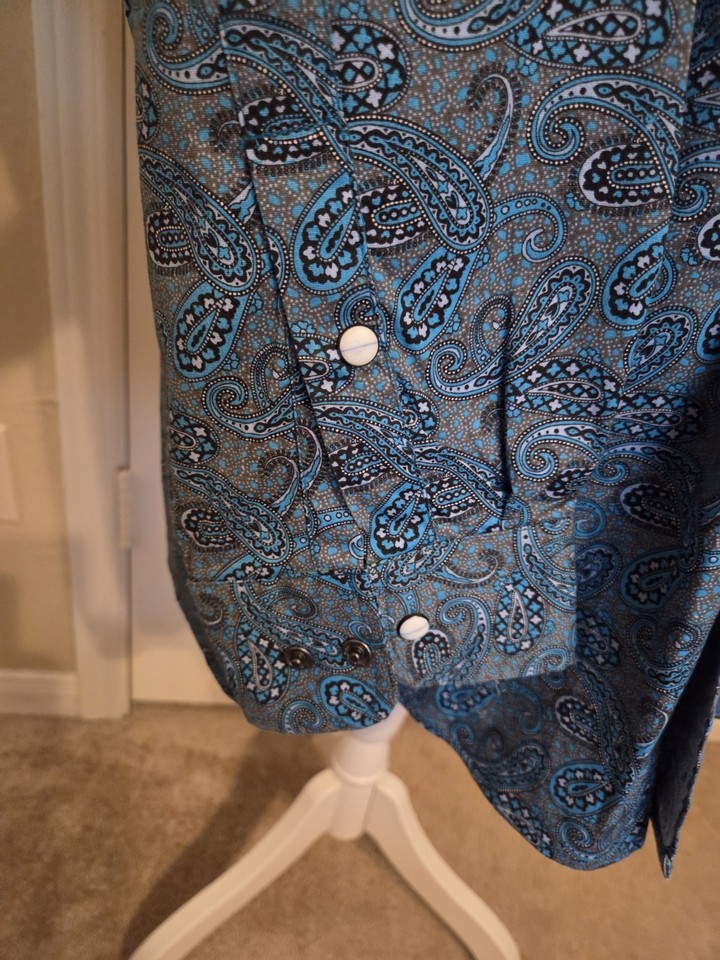 Rafter C Cowboy Collection Western Paisley ProFlex Performance Pearl Snap - XL | eBay