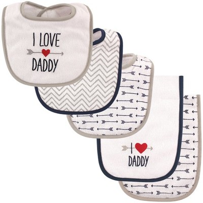 Unisex Baby Bib and Burp Cloth Set "I Get My Good Looks From Daddy" Boy ...