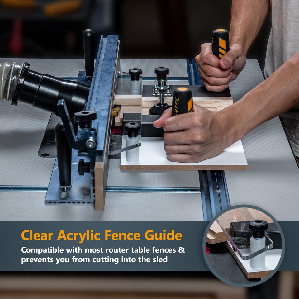 Rail Coping Sled for Router Tables, Router Coping Sled, Precise Cutting ...