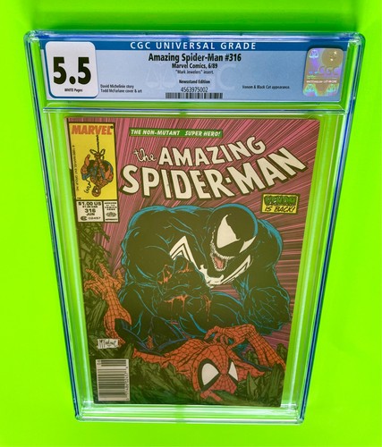 Amazing Spider-Man # 316 CGC (Marvel, 1989) Mark Jewelers KEY 3rd Venom ...