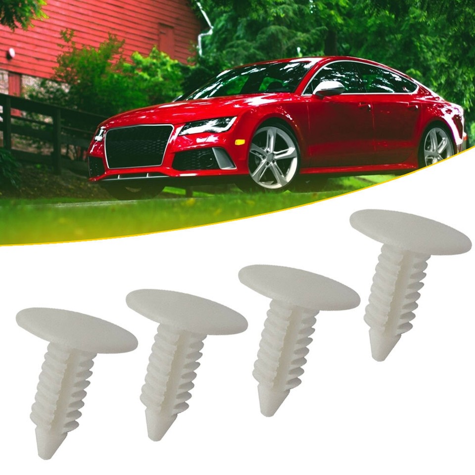 4Pcs White 6-7mm Hole Car Bumper Plugs Front License Plate Holes Plug ...