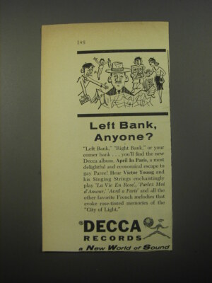 1956 Decca Records Ad - Left Bank, Anyone? | eBay