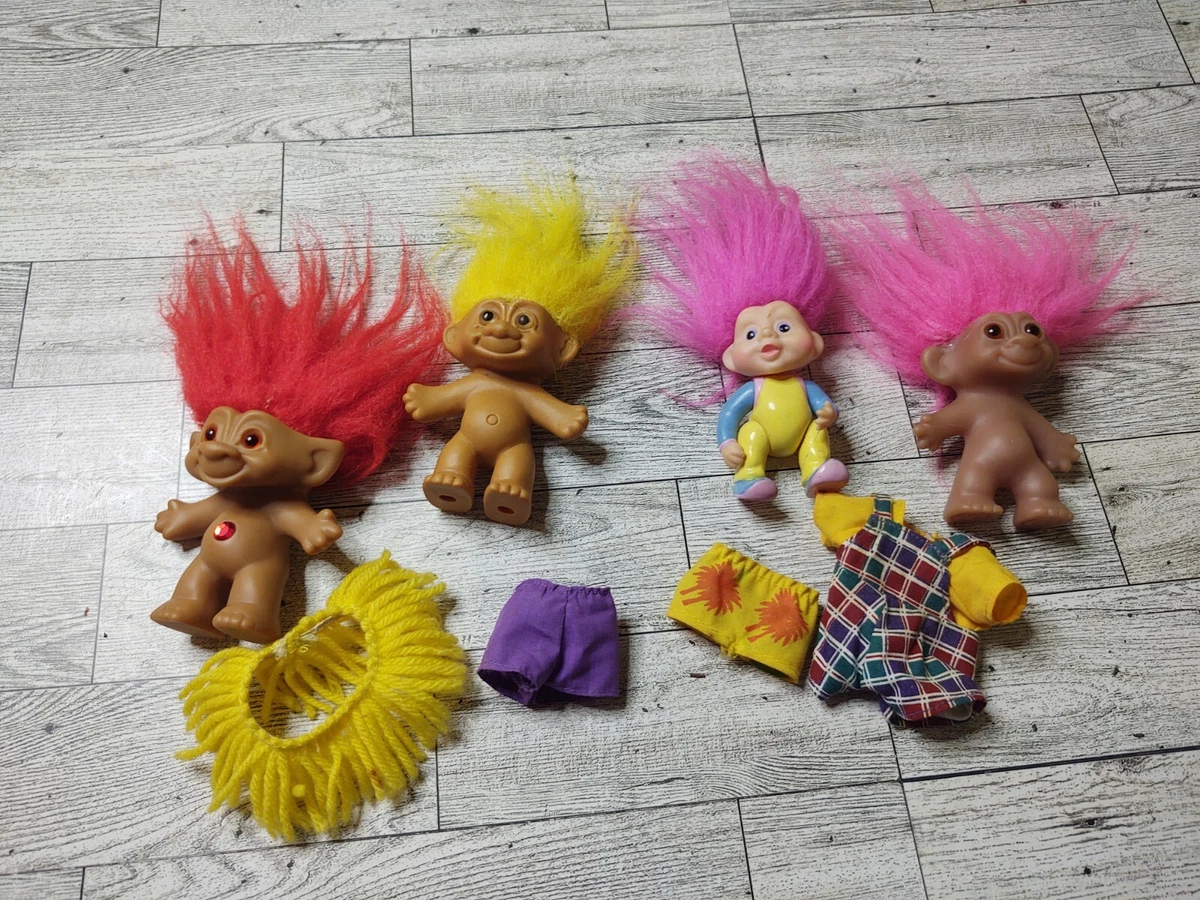 8PCS Troll Dolls, 80s' PVC Vintage Trolls Lucky Doll Action, 46% OFF