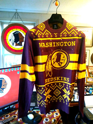 Washington Redskins Light-Em-Up Flashing LED Lights Knit Sweater - Size ...