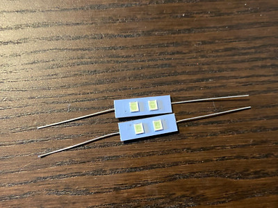 2 New Cool Blue Axial LED Wired 14V Lamps Vu Meter Light Bulbs 13.8v ...