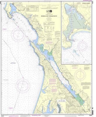 NOAA Nautical Chart 18643 Bodega Tomales Bays Bodega Harbor 18th ...