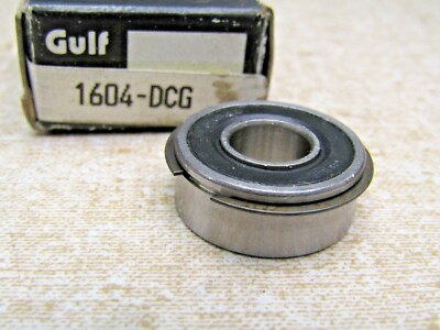 Gulf 1604DCG 1604-2RSNR 3/8" x 7/8" x 11/32" Sealed Snap Ring Bearing ...