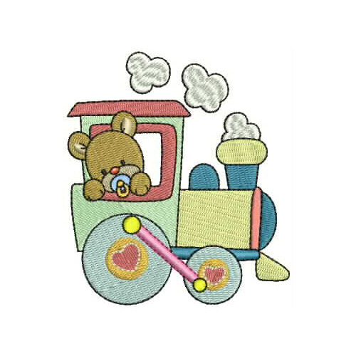 Embroidery Design Set - Little Train(1) - 11 Designs - 9 Formats - USB ...