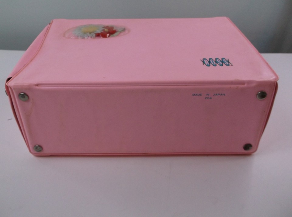 60's RARE Vtg. Vinyl Pink Picnic/ Lunch Box/ Radio Built in, Good For ...
