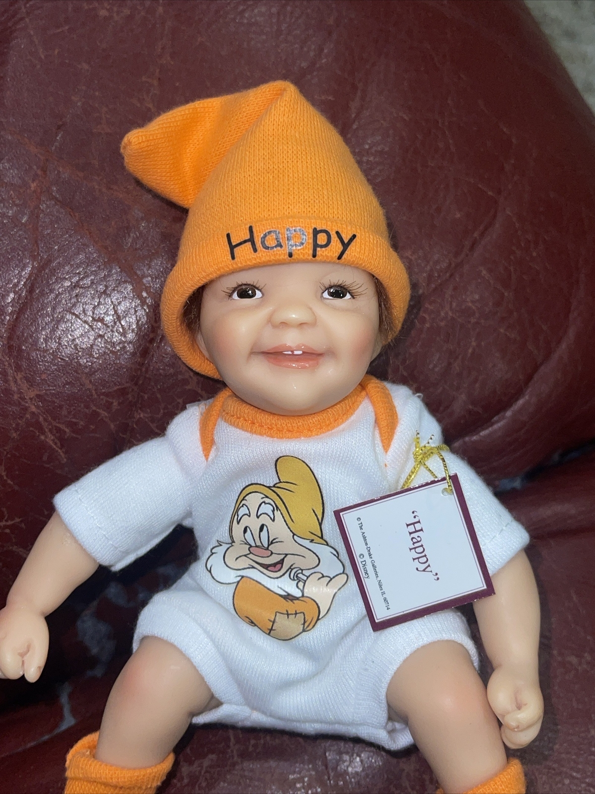 ASHTON DRAKE / DISNEY HEIGH HO HAPPY BABY DOLL 6.5” SNOW WHITE & THE 7 ...