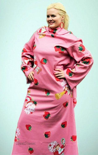 Too Cute New Adult Size Strawberry Shortcake Fleece Cozy Snuggie Robe ...