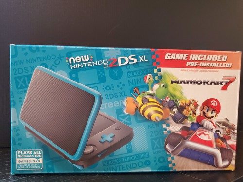 Mint Nintendo 2DS XL Handheld Console with Mario Kart 7 Bundle - Black ...