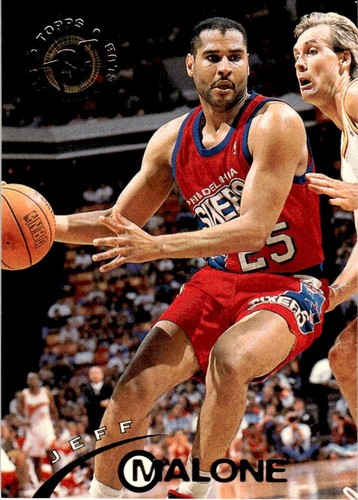 1994-95 Stadium Club Basketball Card Jeff Malone Philadelphia 76ers #27 ...