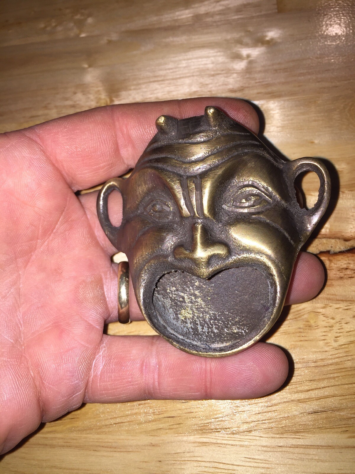 Devil Ashtray Bottle Opener Combo Saloon Cigar Demon Collector SOLID ...