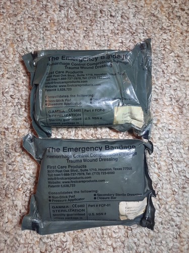 First Care-US Military "The Emergency Bandage" Trauma Wound Dressing x2 ...