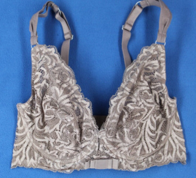 Felina 375021 Sophia Underwire Unlined Lace Demi Bra Size 32DD #D1279 ...