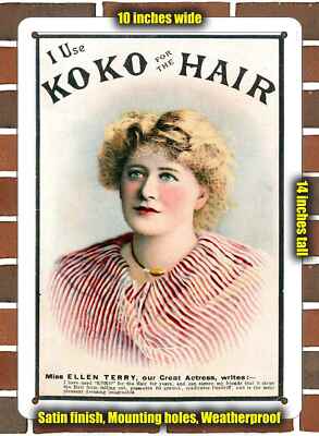 Metal Sign - 1881 Koko for the Hair - 10x14 inches | eBay