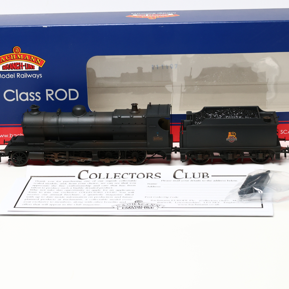 Bachmann OO/HO scale 3000 class ROD 3036 BR Black weathered 21 pin DCC ...