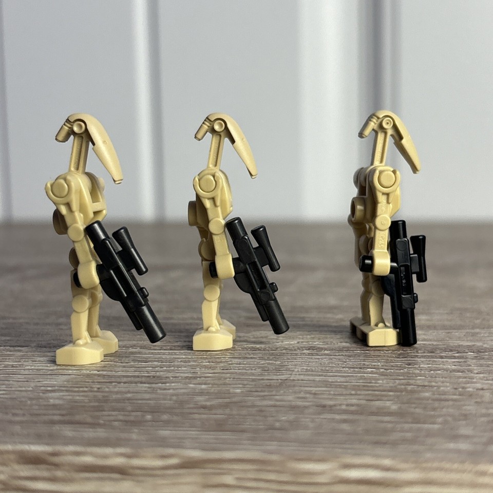 LEGO Star Wars Battle Droid Minifigures Lot of 3 Straight Arms sw0001d ...