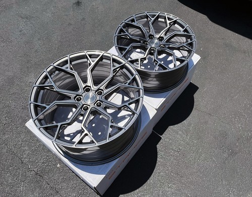 19" 20" Stance SF10 Wheels For Chevrolet Corvette C8 Gunmetal SF-10 ...