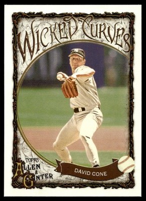 2025 Topps Allen & Ginter Wicked Curves A1 David Cone New York Yankees ...